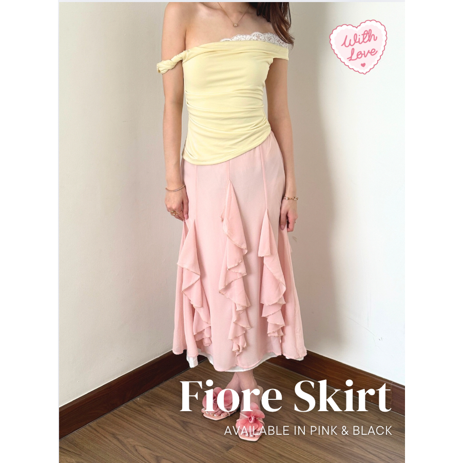 Jual With Love The Brand | FIORE SKIRT | Rok Midi Satin Wanita Elegan ...