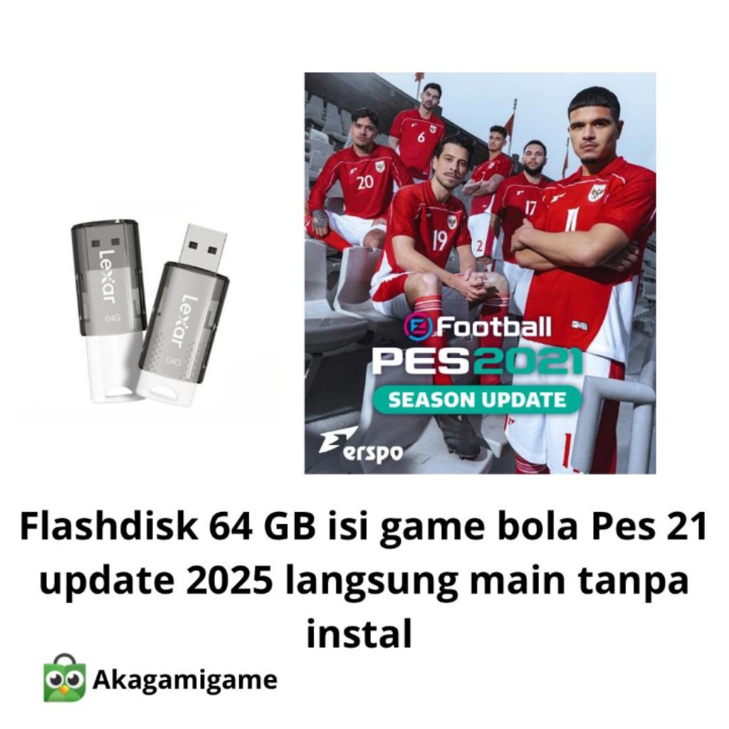 Jual Flashdisk 64 gb isi game pes 2021 update 2025 | Shopee Indonesia