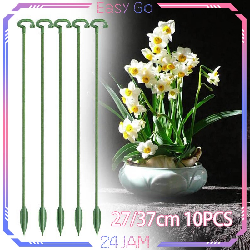 Jual Isi 10pcs Tiang Penopang Tanaman Bracket Tanaman Bunga 27/37cm ...