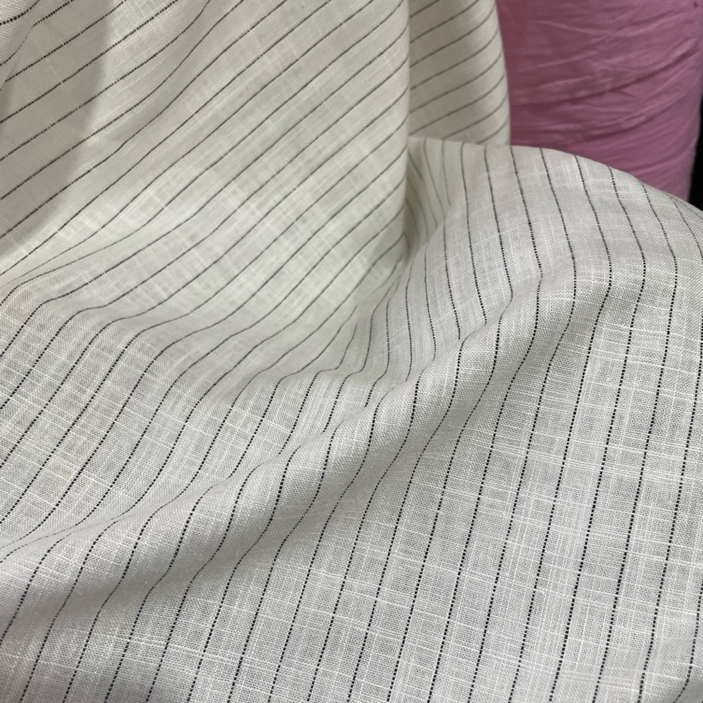 Jual kain linen stripe/kain linen salur/kain linen garis | Shopee Indonesia