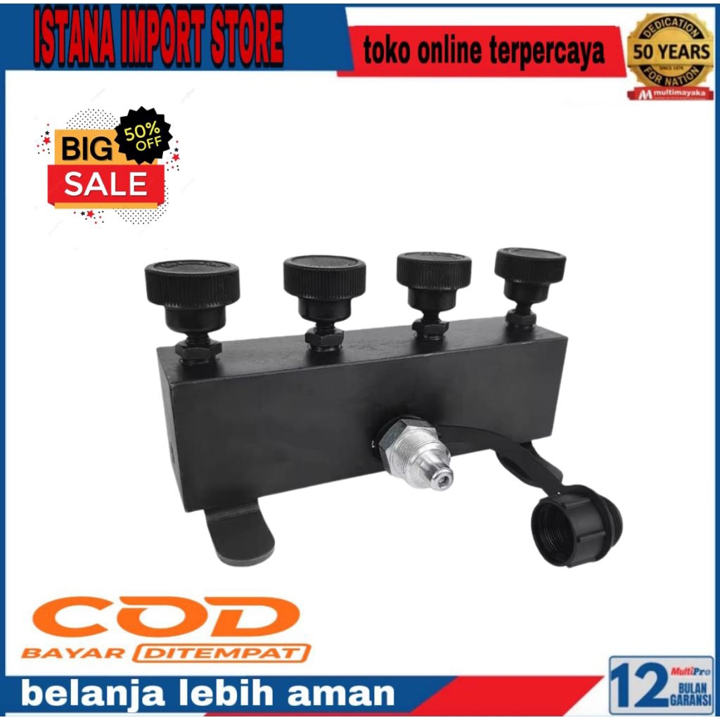 Jual 700 bar 4 Port 3/8" Hydraulic Manifold Cabang 4 Hidrolik 70 MPa ...