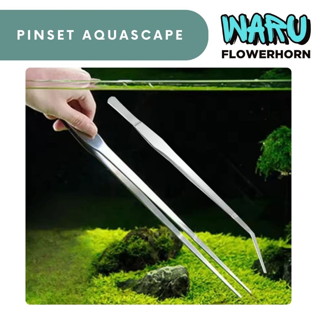 Jual PINSET || TWEEZER PINSET AQUASCAPE 25CM || PINSET REPTIL 25CM ...