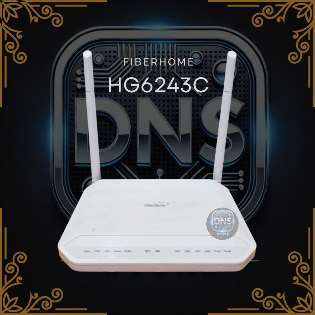 Jual ROUTER FIBERHOME HG6243C + ADAPTOR 12V BERGARANSI | Shopee Indonesia