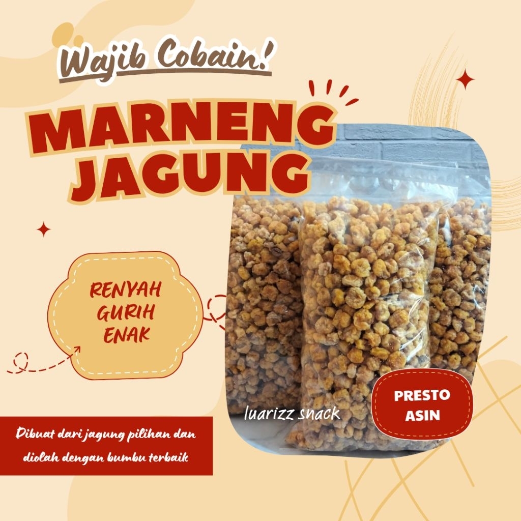 Jual 250 gr Marneng Jagung Presto Rasa Asin/Ori Kiloan | Shopee Indonesia