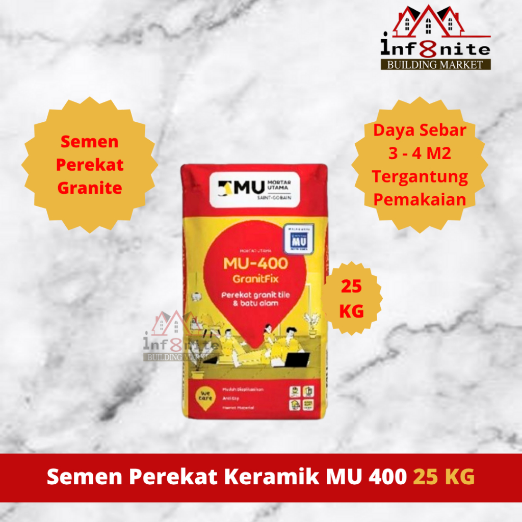 Jual Semen MU 400 Granitfix 25 KG Perekat Granite Granit Tile Dan Batu ...