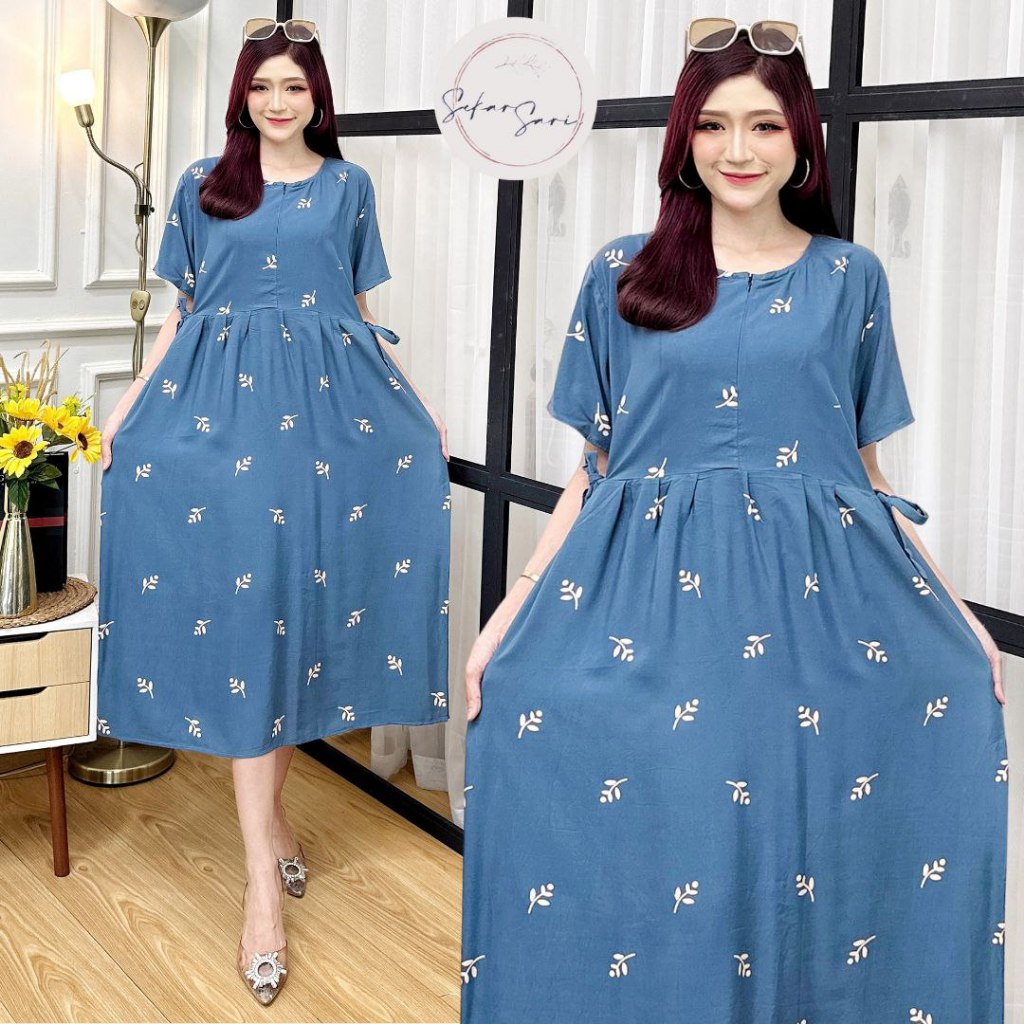 Jual Daster Wanita Jumbo Busui Kekinian Bahan Rayon Rayon Premium LD ...