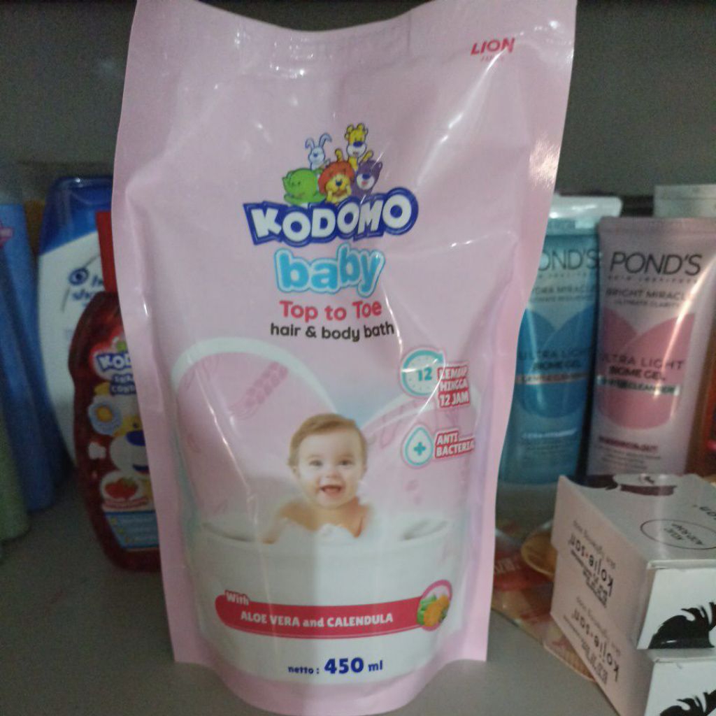 Jual Kodomo Baby Hair & Body Bath 450ml Ready Varian Pink | Shopee Indonesia