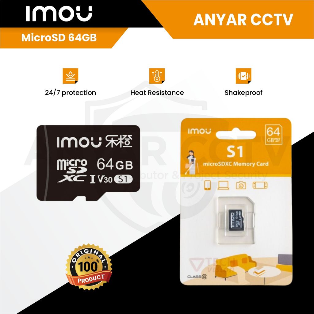 Jual Imou MicroSD Memory Micro SD Imou 32 GB 64GB TF-C100 Mmc 64GB ...