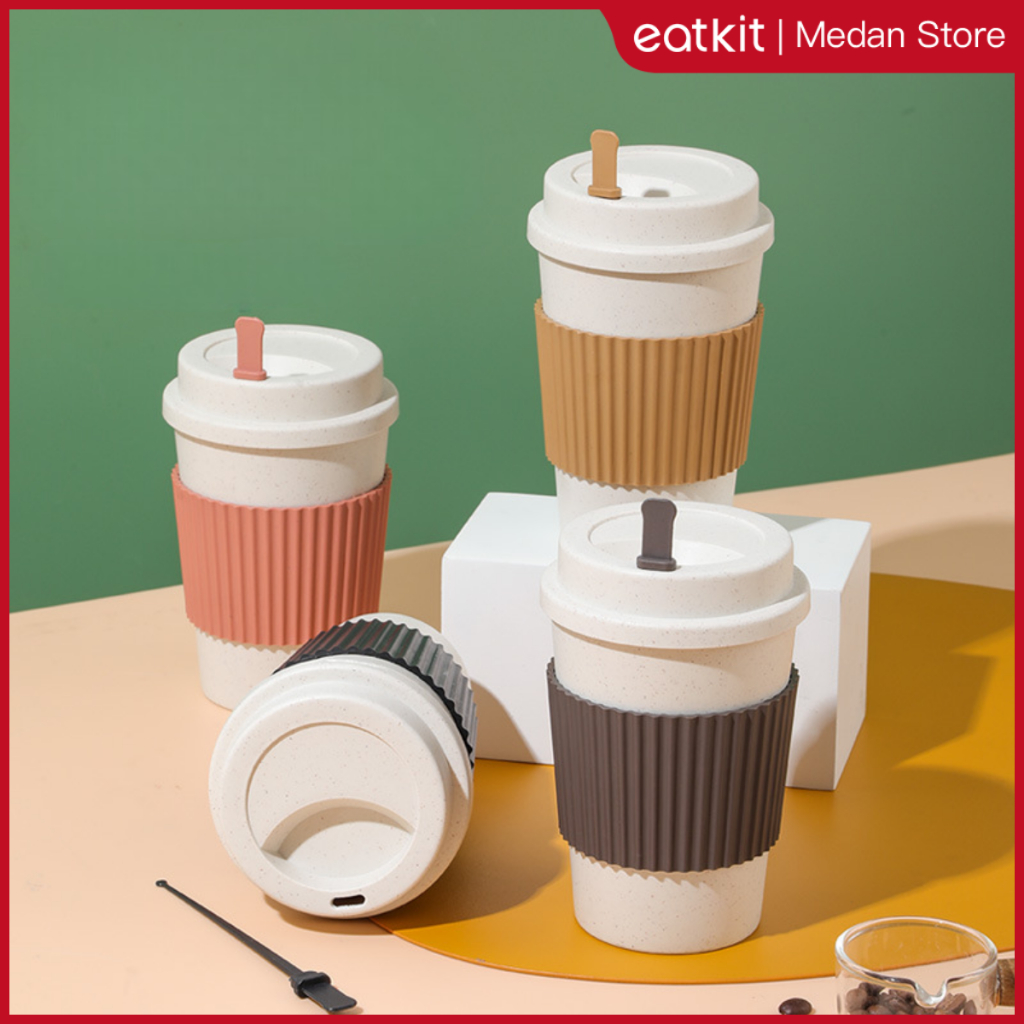 Jual [Medan Ready Stock] Eatkit Wheat Straw Mug Kopi Mug Minuman Dingin ...