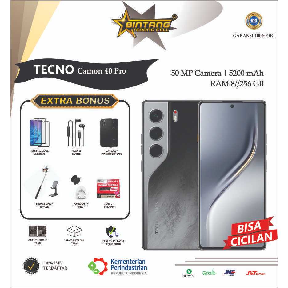 Jual Tecno camon 40 pro 5G NFC tecno camon 40 pro ram 8/256gb garansi resmi | Shopee Indonesia