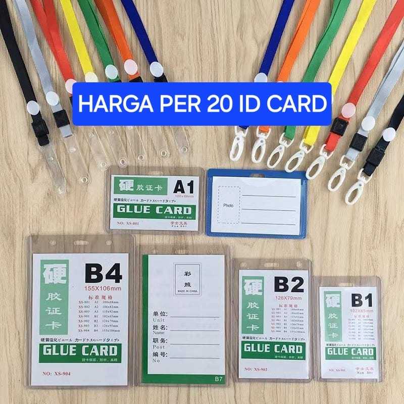 Jual ID Card Plastik TANPA TALI / ID Card Tebal B1 B2 B3 B4 A1 A2 A3 / ID Card Name Tag / Mika ...
