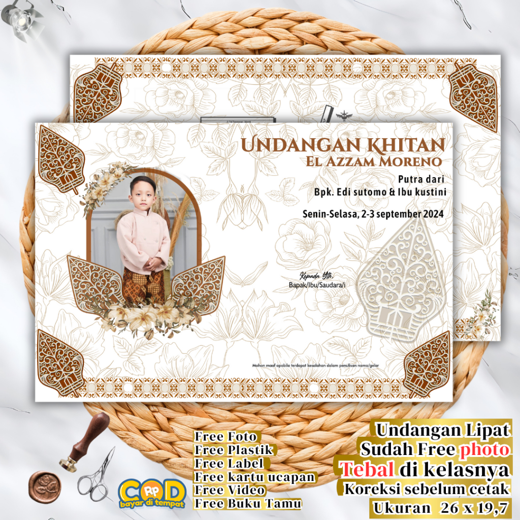 Jual undangan sunatan khitanan harga murah unik proses cepat dsgn mewah ...