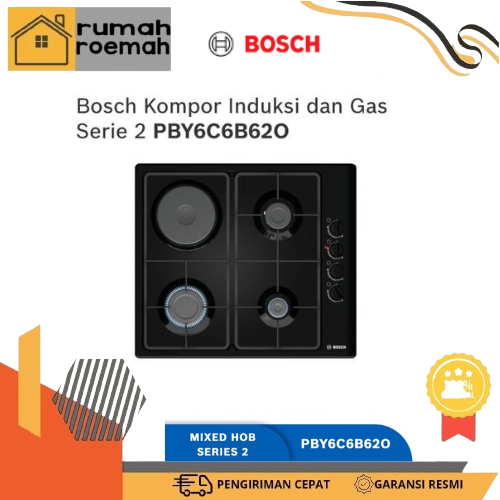 Jual Bosch PBY6C6B62O Mixed Hob / Kompor Induksi dan Gas Seri 2 | 60 cm ...