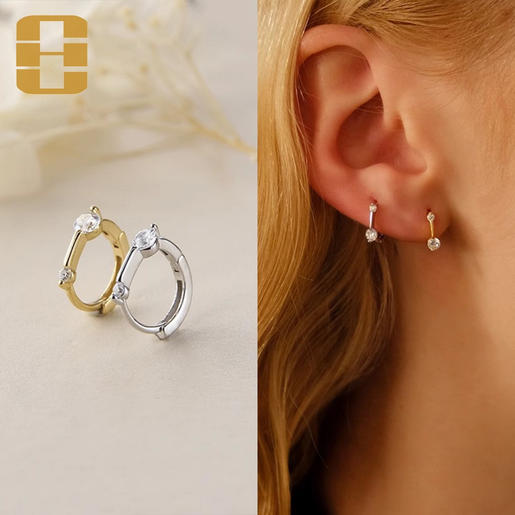 Jual HUICUI Anting Hoop Zirkon Titanium Wanita Anti Karat Dewasa ...