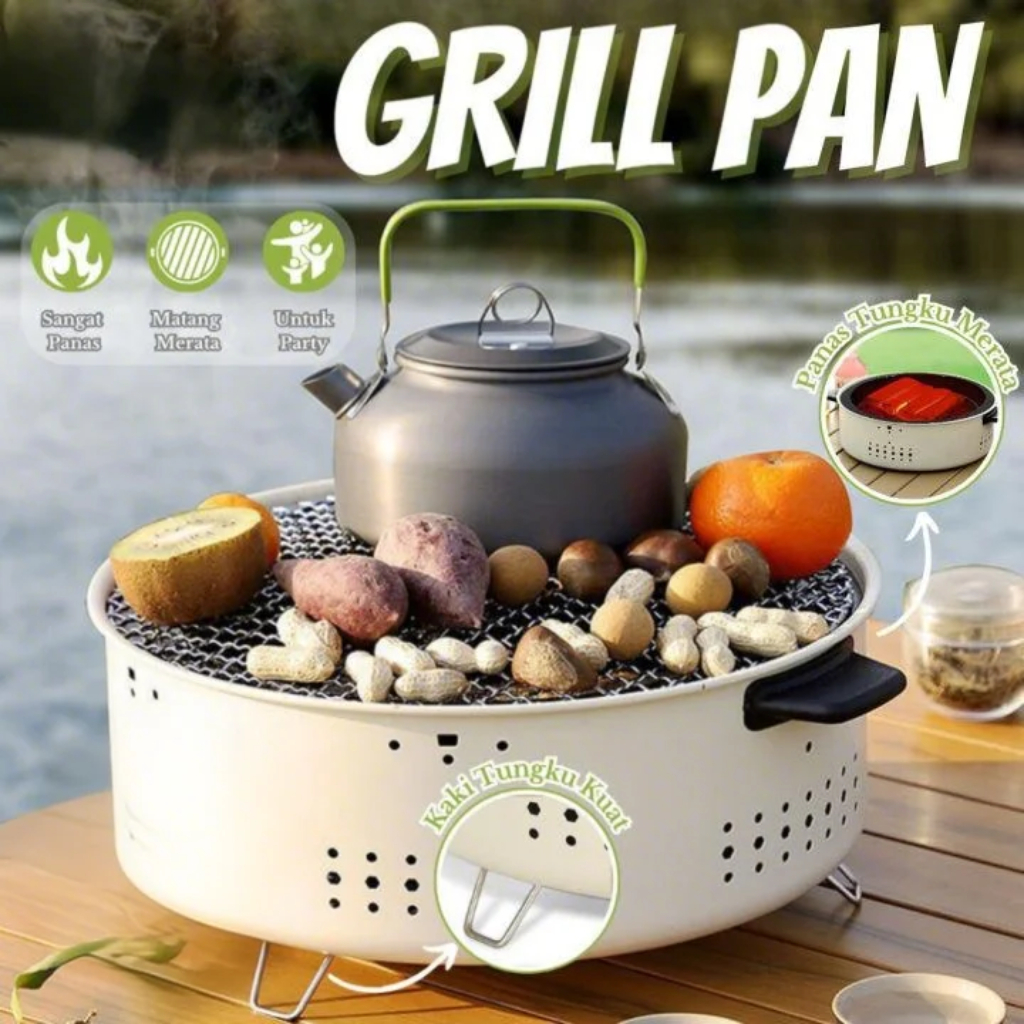 Jual GRILL PAN MULTIFUNGSI / Alat Pemanggang Bakaran Sate Barbeque ...
