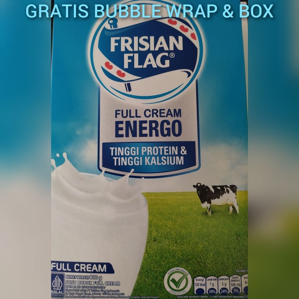 Jual Susu Frisian Flag Full cream 800 gram fullcream Energo | Shopee ...