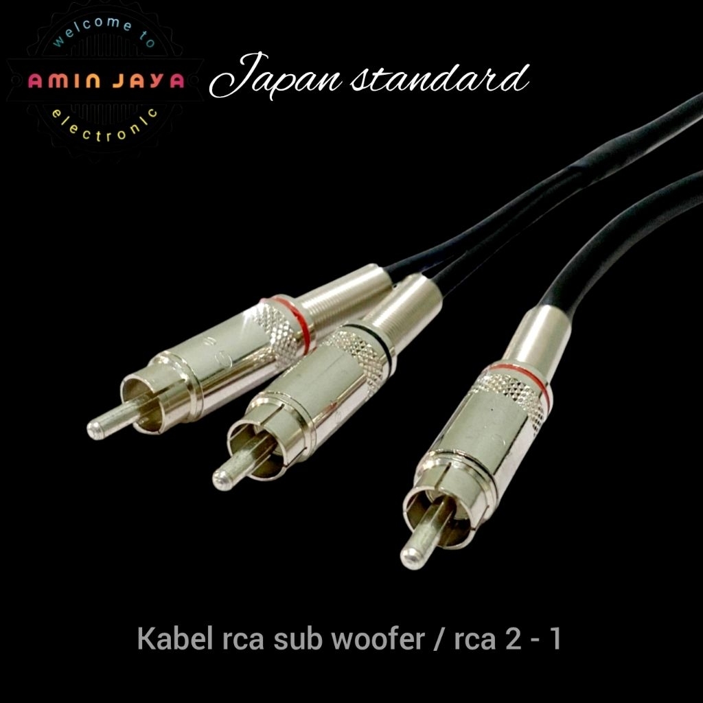 Jual Kabel rca subwoofer jack rca 2 ke 1 japan standard 5 sampai 10 ...