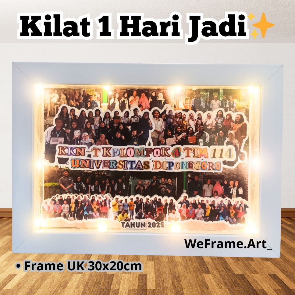 Jual Kado KKN / hadiah kenang kenangan / Kado Perpisahan/ Frame KKN / Frame Scrapbook Tema KKN ...