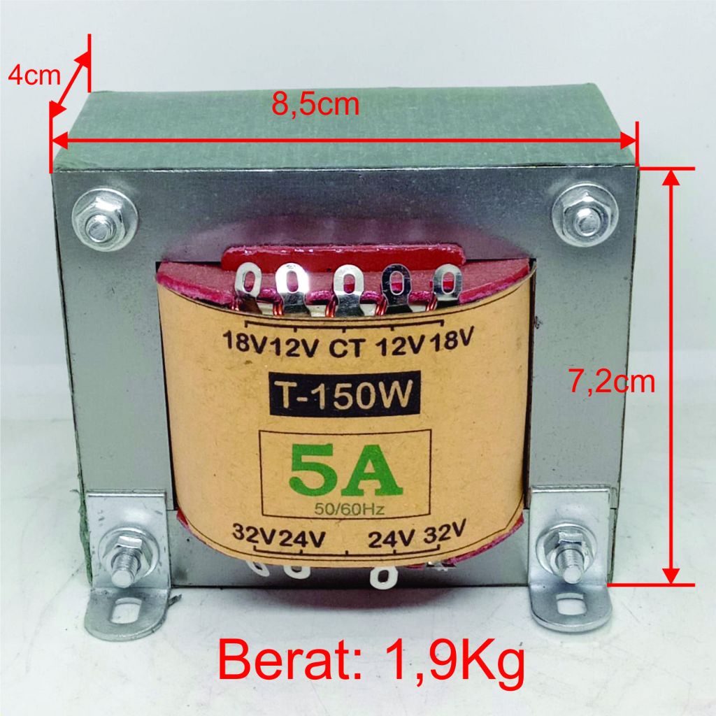 Jual TRAVO TRAFO YONIX 5A UKURAN SEDANG (32V CT) -150W YONIX | Shopee ...