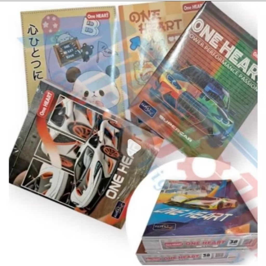 Jual Buku Tulis One Heart Paperline Isi 38 1 Pak | Shopee Indonesia