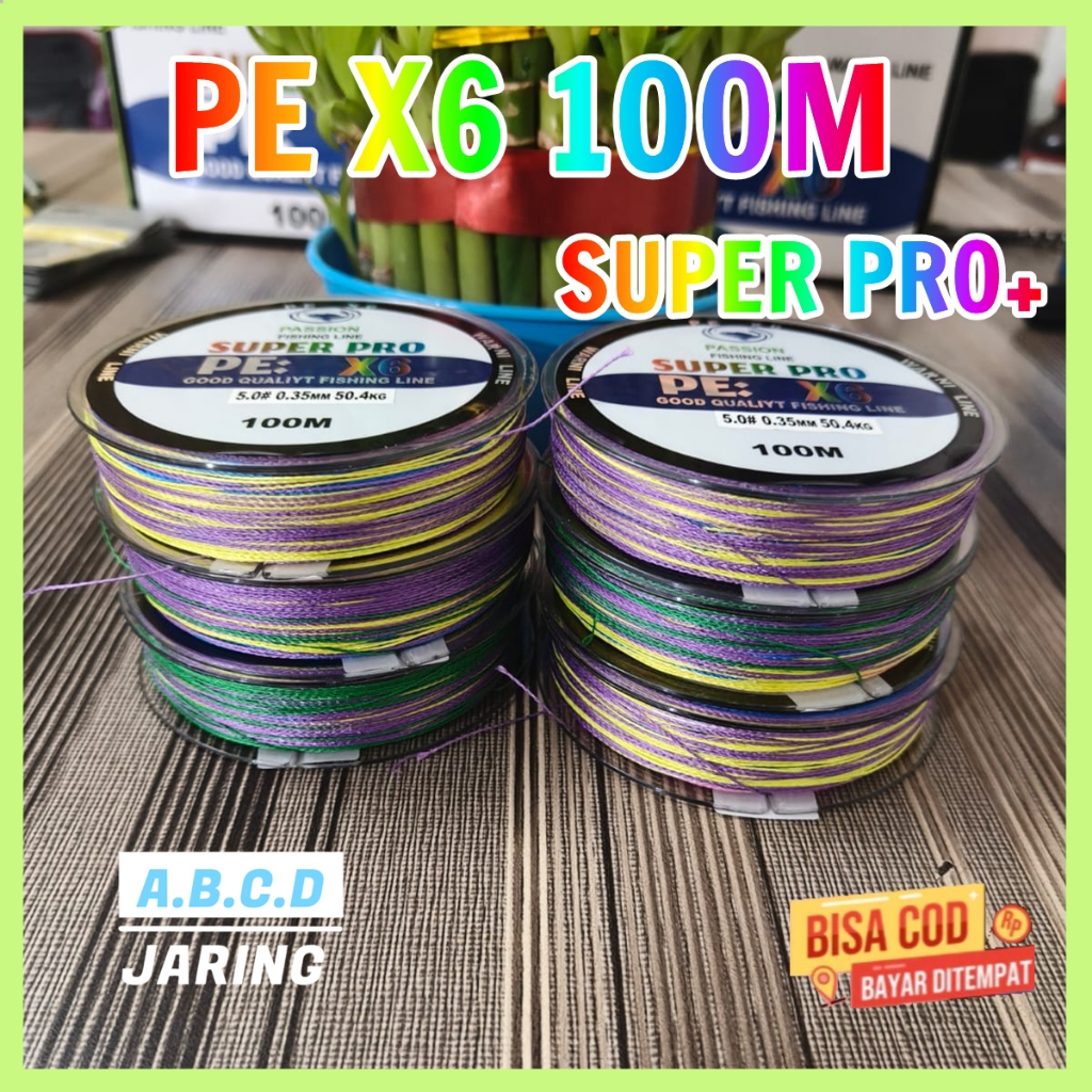 Jual Benang PE 100M X6 Rainbow Warna Berubah per 10M, Low Visibility ...