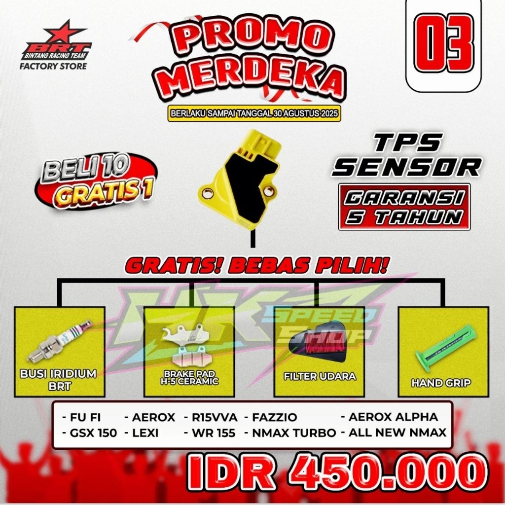 Jual SENSOR TPS BRT YAMAHA AEROX / FAZZIO / NMAX NEW TURBO / SATRIA FU ...