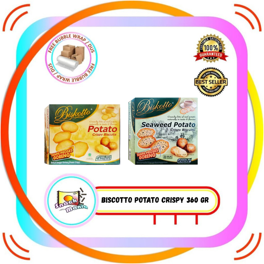 Jual Biskotto Biscotto Potato Crispy Biscuits Original | Seaweed Rumput ...