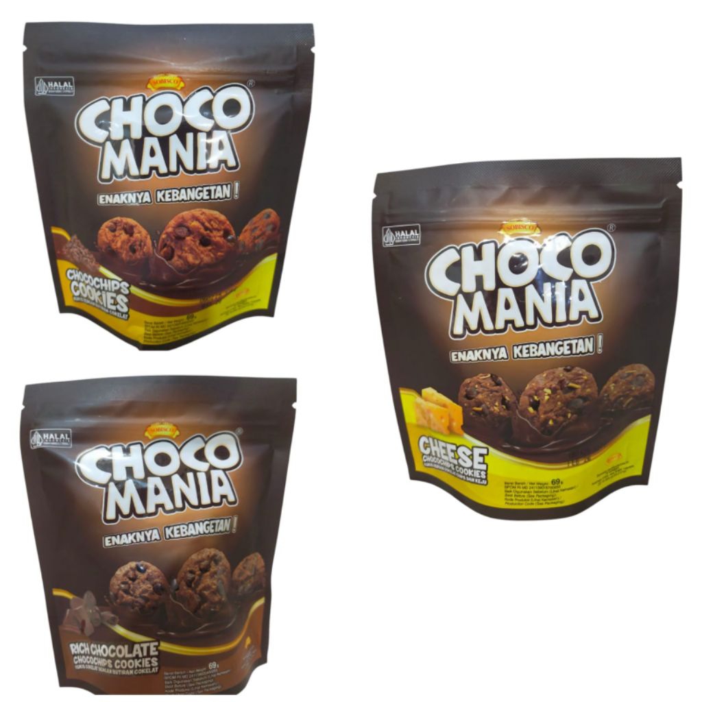 Jual Sobisco Choco Mania 69g /Cookies /Chocochips Cookies / Makanan ...