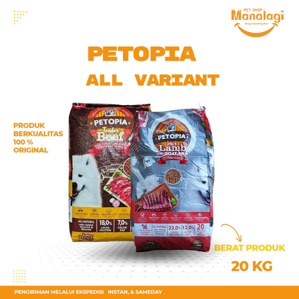 Jual Makanan Anjing PETOPIA Dry Food Dog 20kg / Makanan Anjing Petopia ...