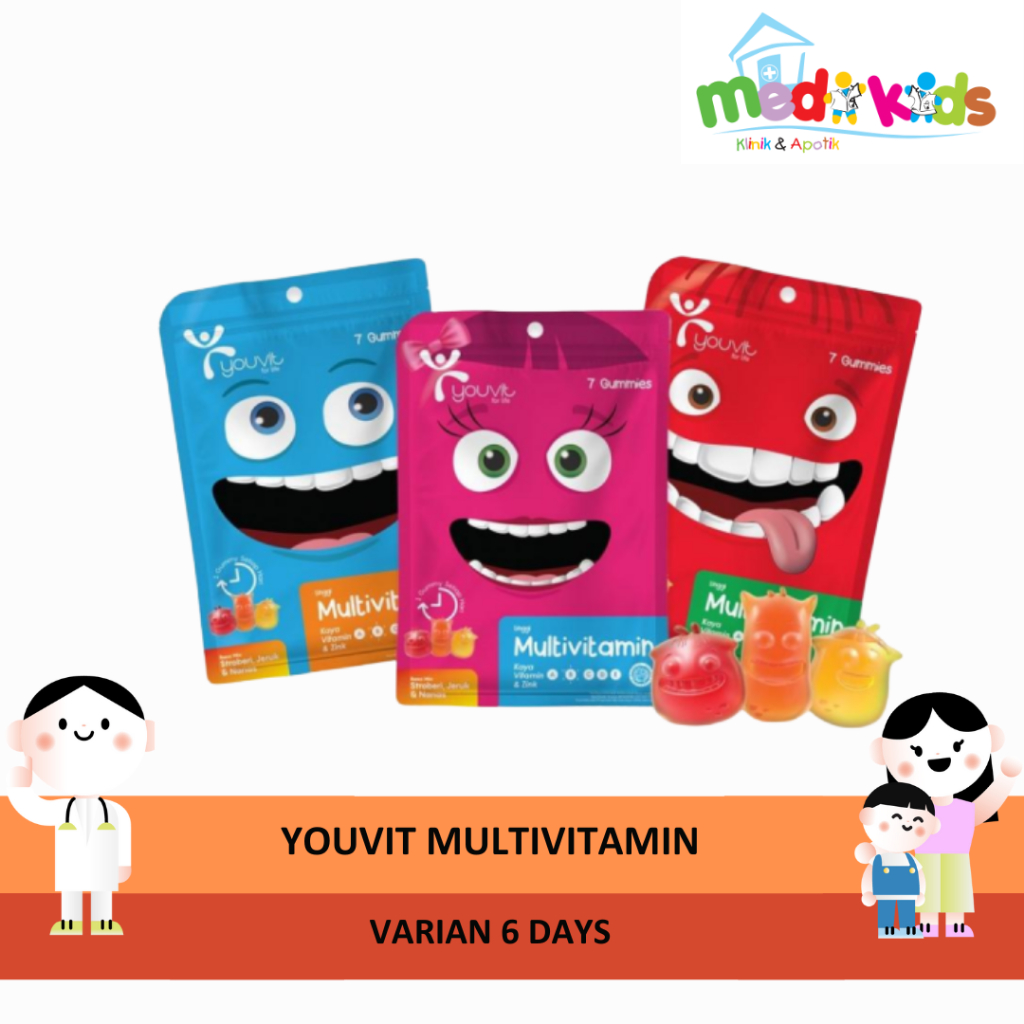 Jual YOUVIT MULTIVITAMIN VARIAN 6 DAYS & 30 DAYS GUMMIES UNTUK ANAK ...