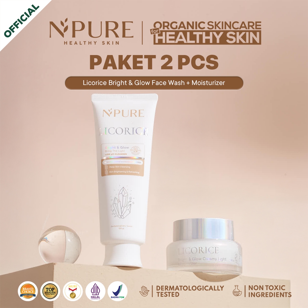 Jual [SET 2 PCS] - NPURE Facial Wash + Moisturizer Full size - Anti ...