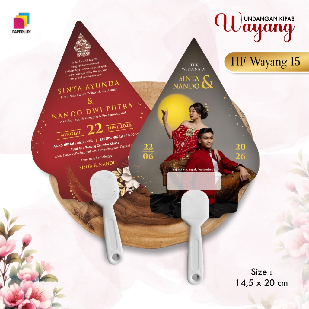 Jual UNDANGAN PERNIKAHAN KIPAS UNIK AESTHETIC - CETAK UNDANGAN SOUVENIR ...
