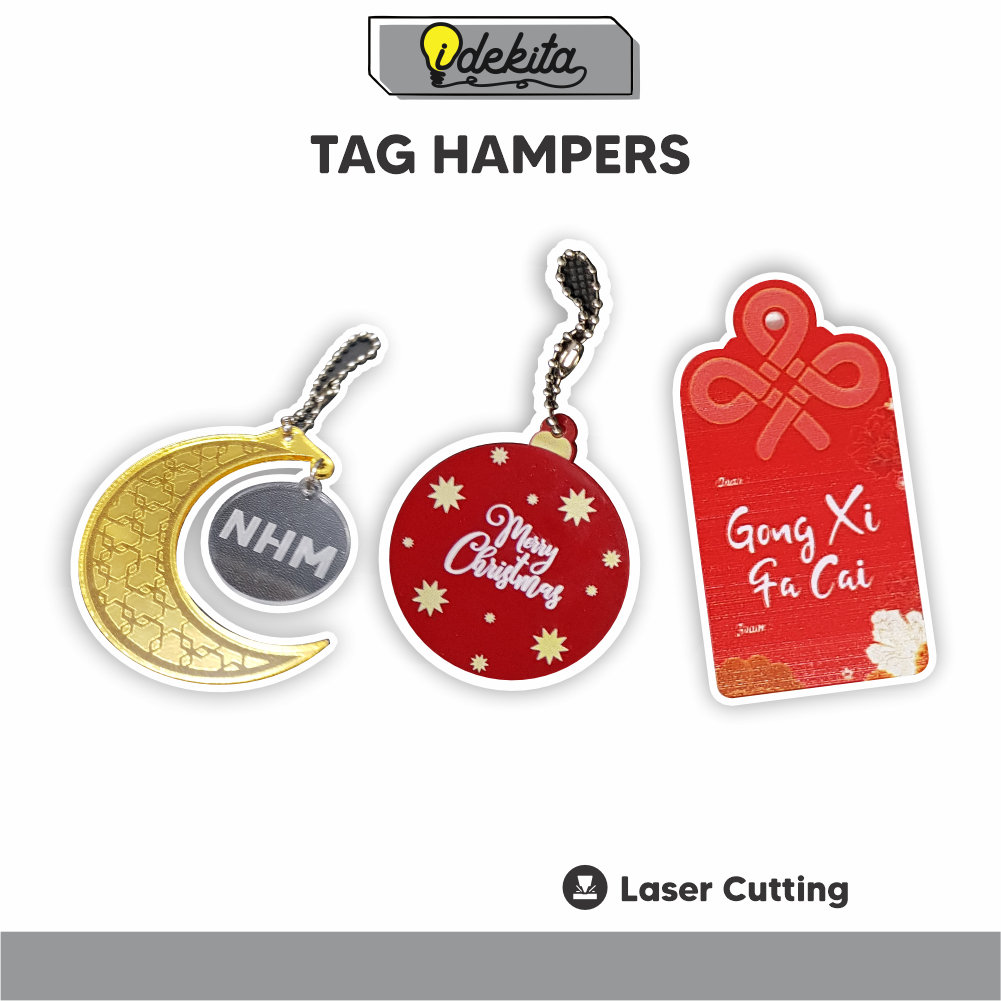 Jual Custom Acrylic Hampers Tag Gantungan Hamper Hang Tag Tassel ...