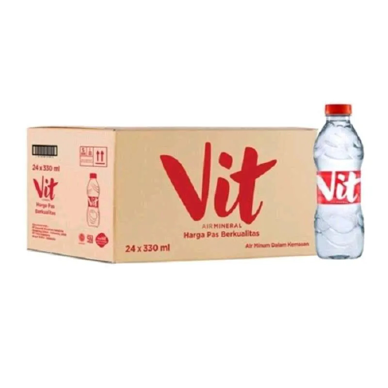 Jual VIT 330ml 1 KARTON - 24 BOTOL x 330 ml | Air Putih Kemasan Mini ...