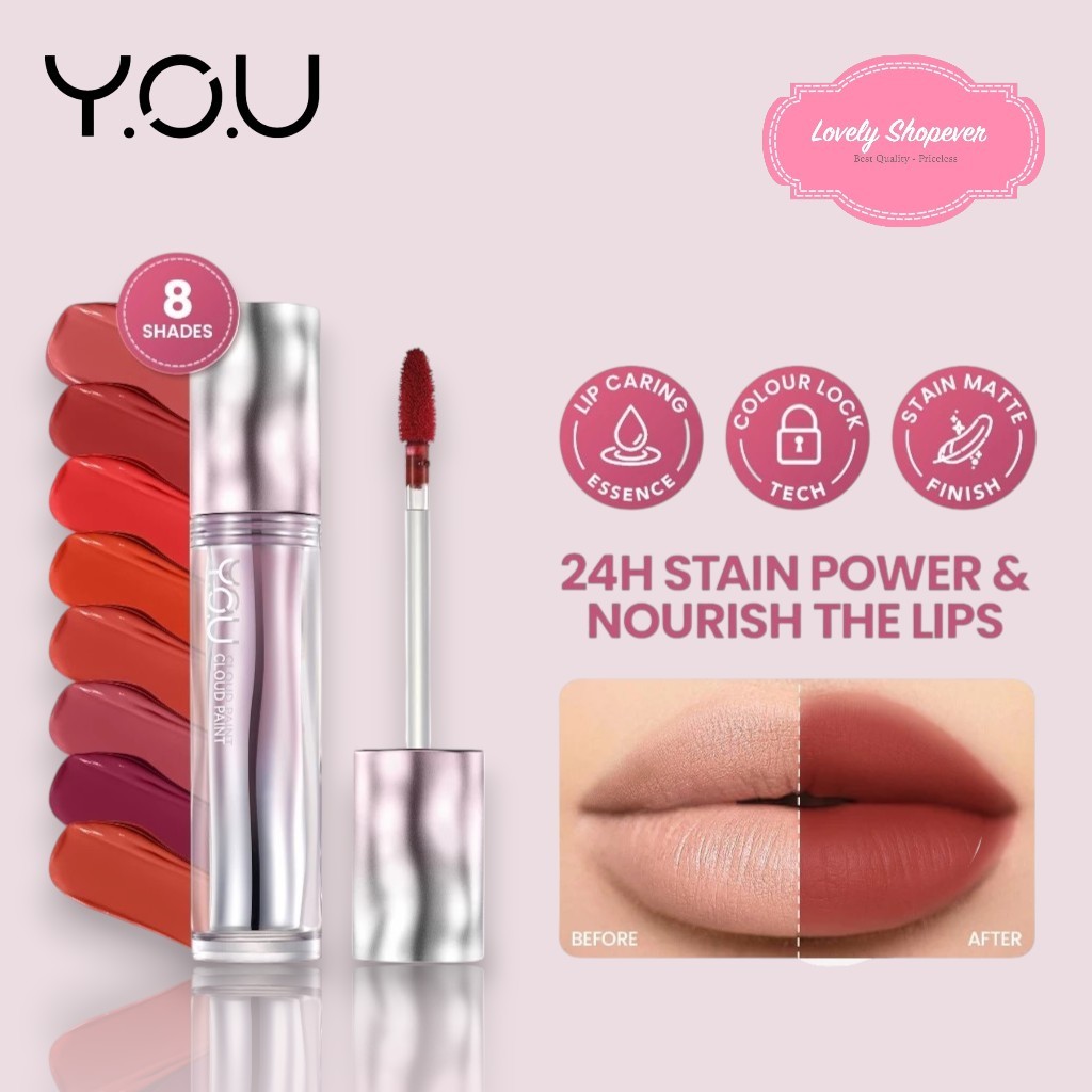 Jual YOU Cloud Paint Airy Fixing Tint Lip Tint Lip Stain | Shopee Indonesia