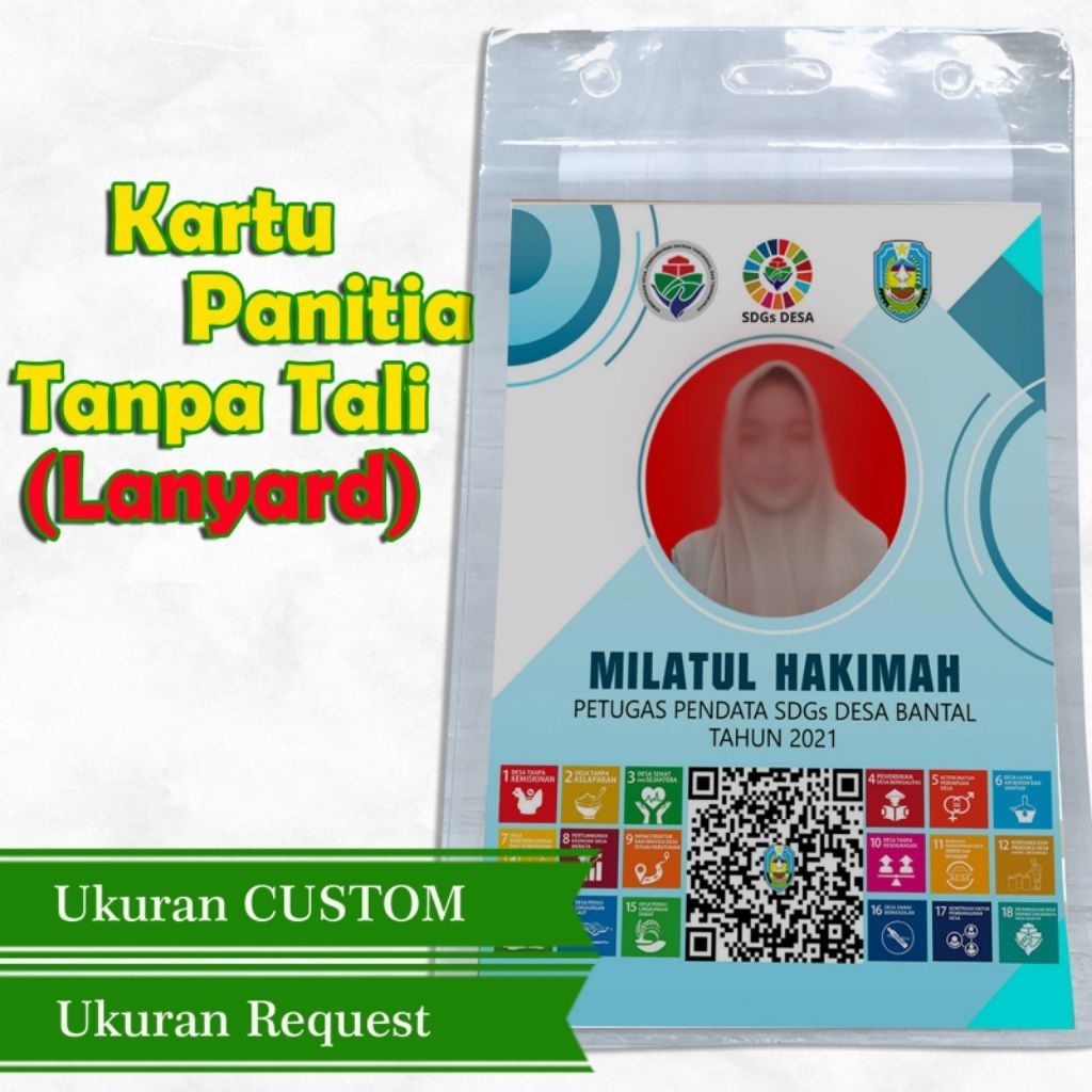 Jual Plastik Id Card + Cetak Id Card Art Paper Panitia Custom Ukuran ...