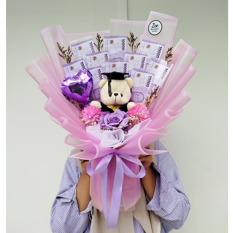 Jual Kerangka Buket Boneka Wisuda Bunga Graduation Uang Kosong | Money ...