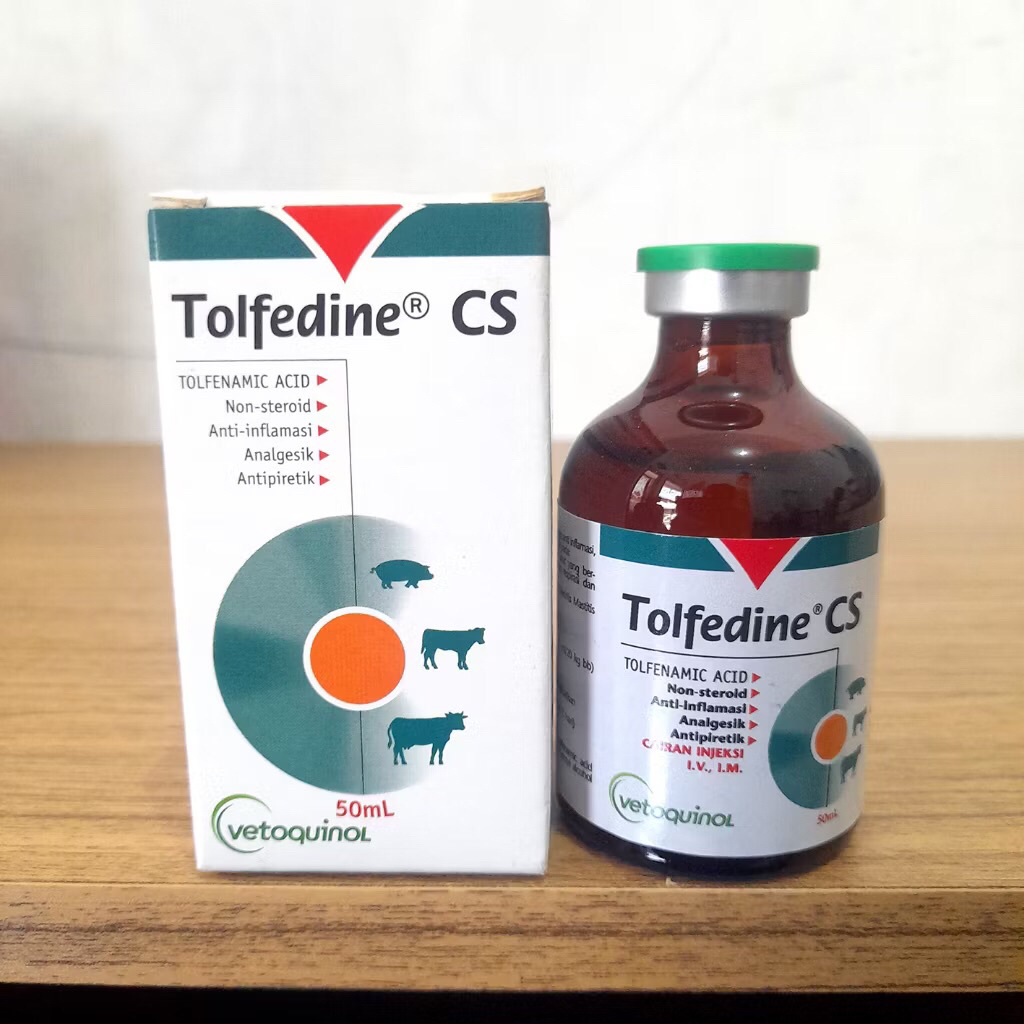 Jual TOLFEDINE CS isi 50ML - obat hewan golongan tolfenamic acid ...