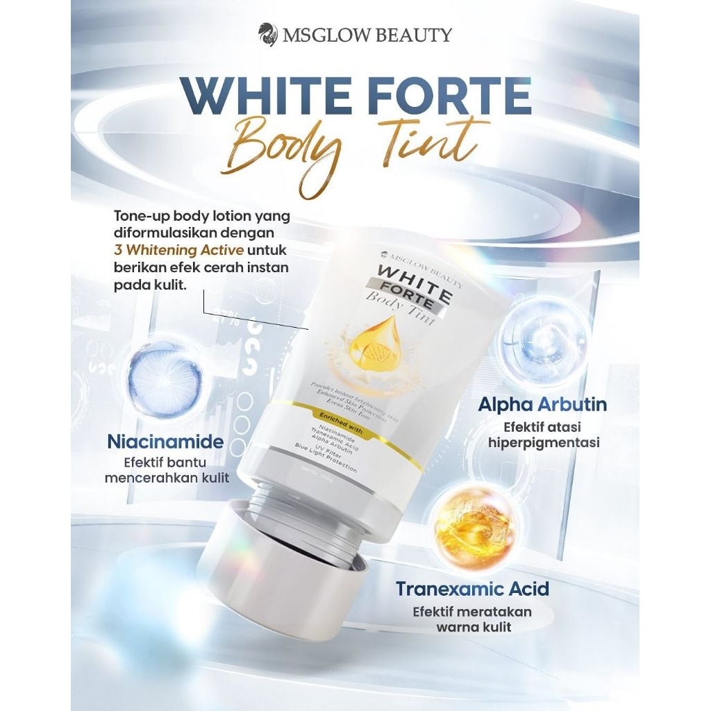Jual White Body Forte Ms Glow/ Body dosting ms glow/ body tint ms glow ...