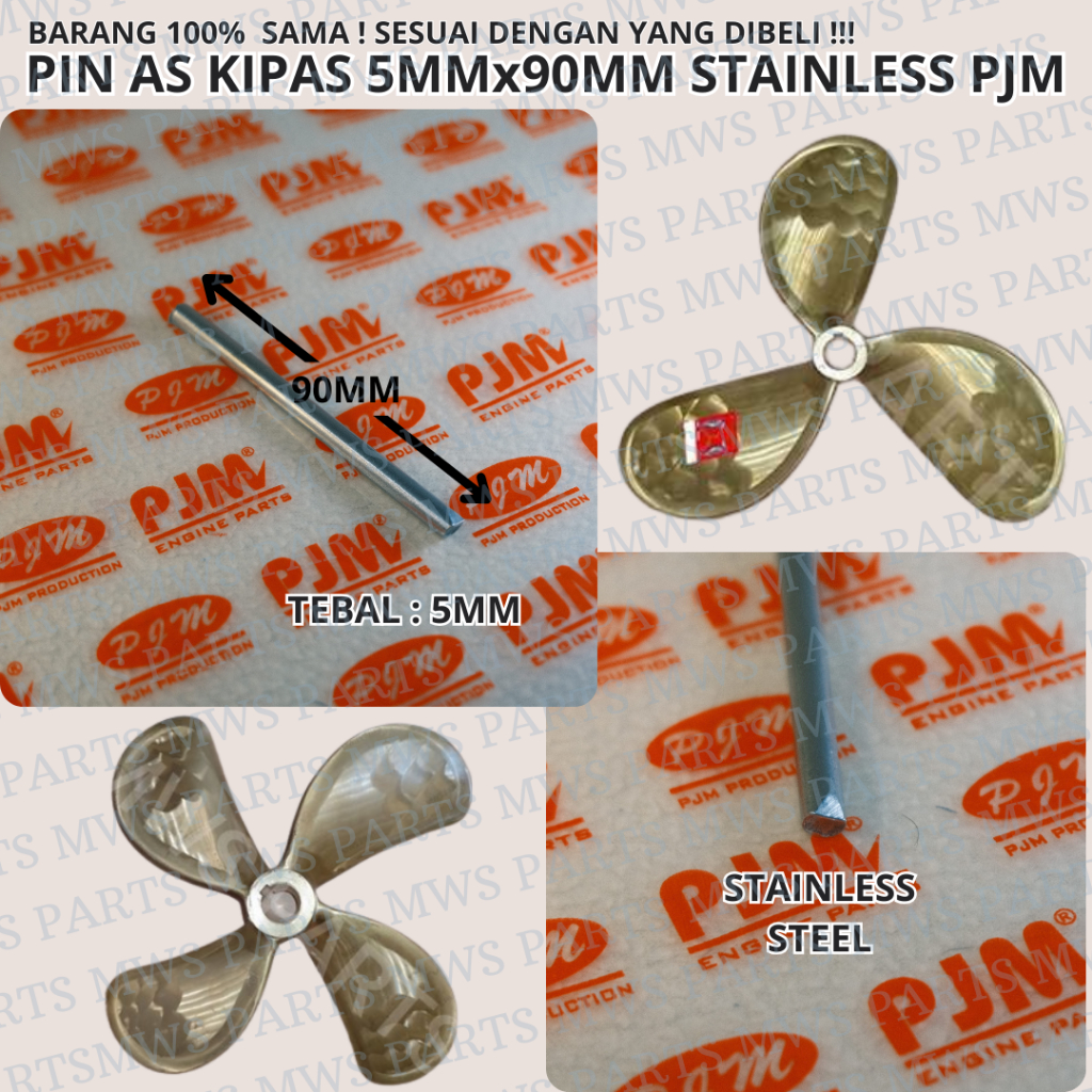 Jual PIN AS KIPAS KAPAL 5MMX90MM STAINLESS STEEL PEN KIPAS PEN AS KIPAS ...