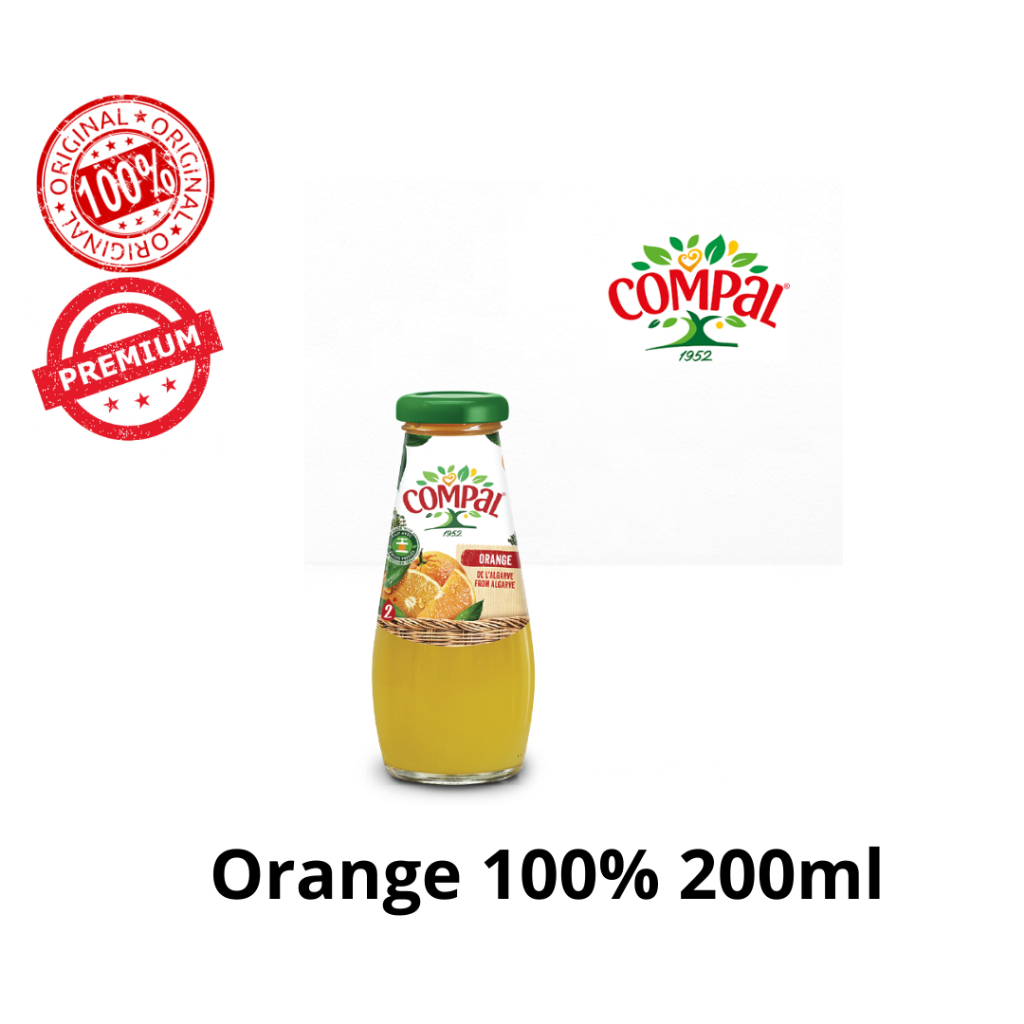 Jual COMPAL 100% ORANGE JUICE 200ML | Shopee Indonesia