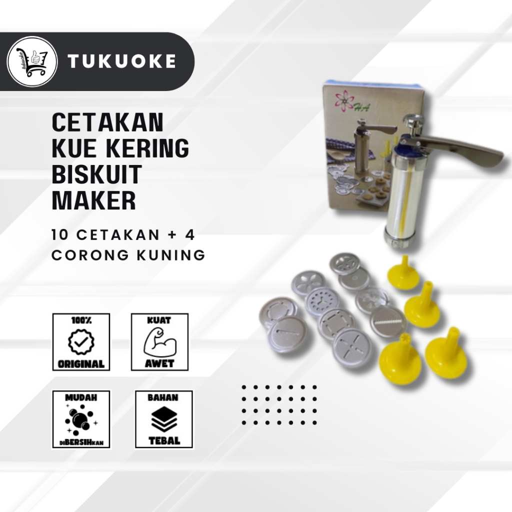 Jual CETAKAN BISKUIT MAKER KUE KERING ALAT CETAK BISCUITS CETAKAN KUE ...