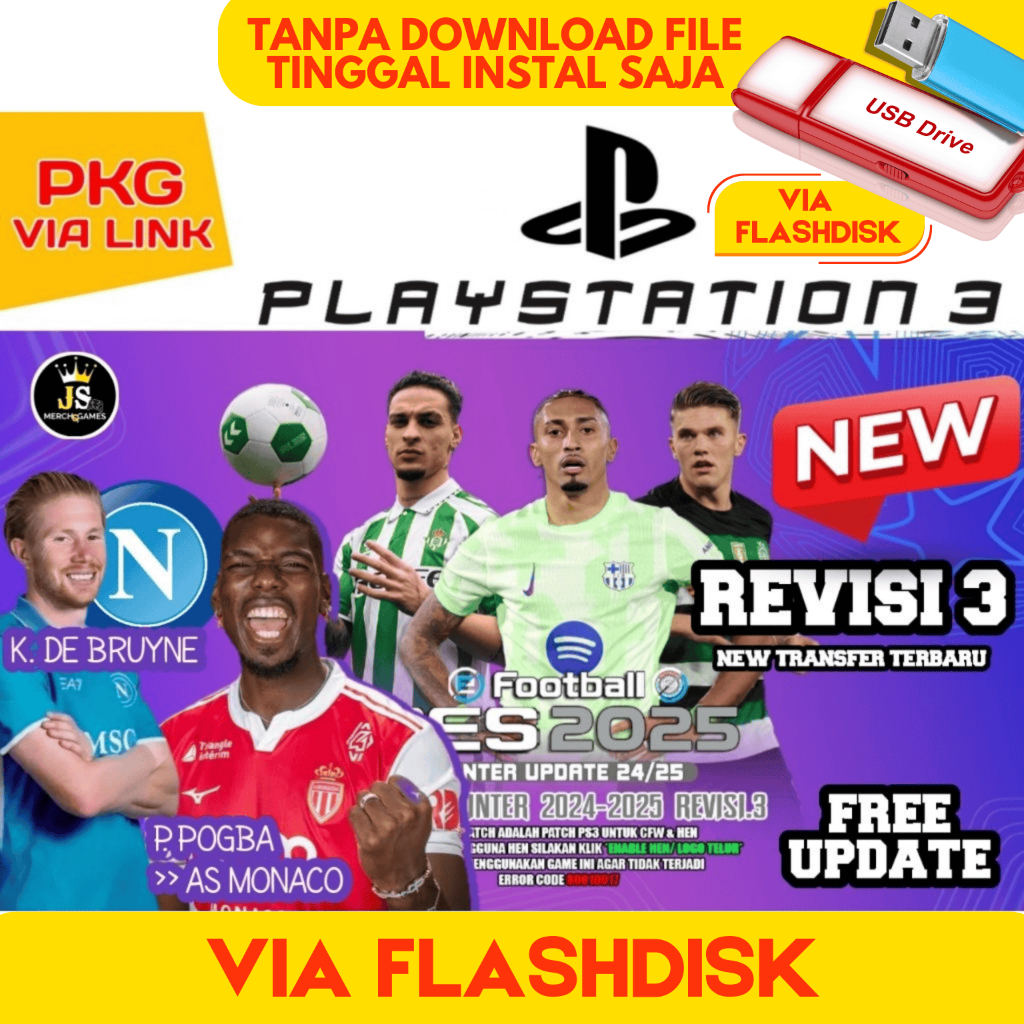 Jual ( TERBARU ) FLASHDISK ISI GAME PES IIBITBOXII PATCH PS3 TERBARU ...