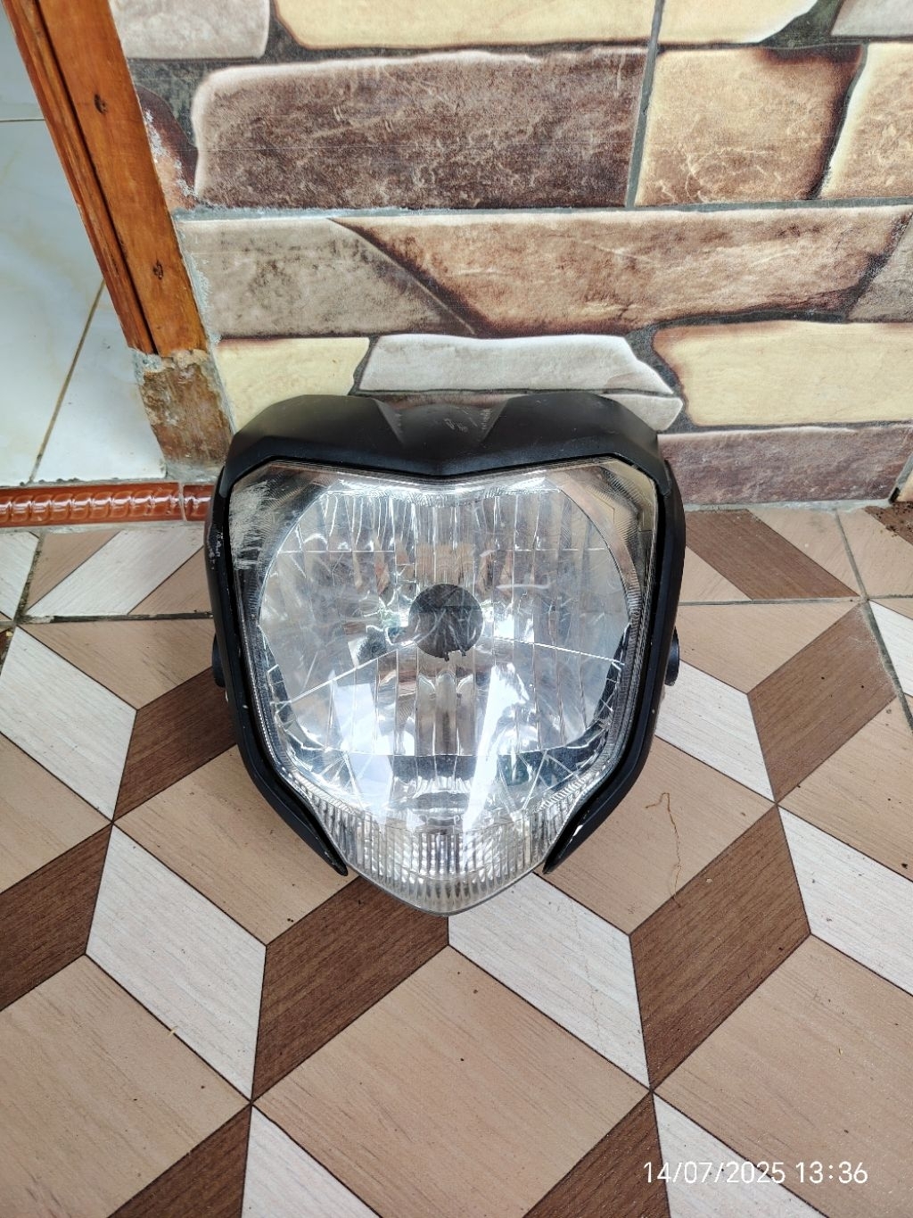 Jual reflektor head lamp lampu depan yamaha byson set cover batok atas ...