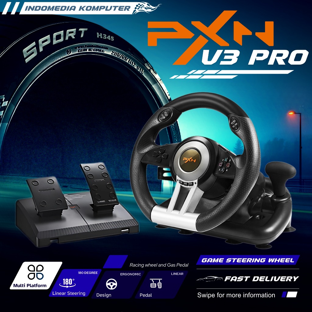 Jual Gamepad Stir PXN-V3 Pro, GameStir PXN V3 Pro Racing Wheel PXN V3 ...
