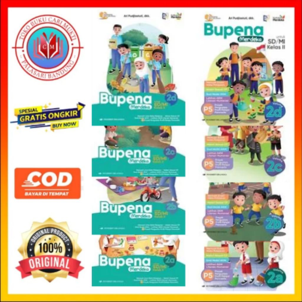Jual BUKU BUPENA UNTUK SD/MI KELAS 2 VOLUME 2A.2B.2C.2D.KURIKULUM MERDEKA | Shopee Indonesia