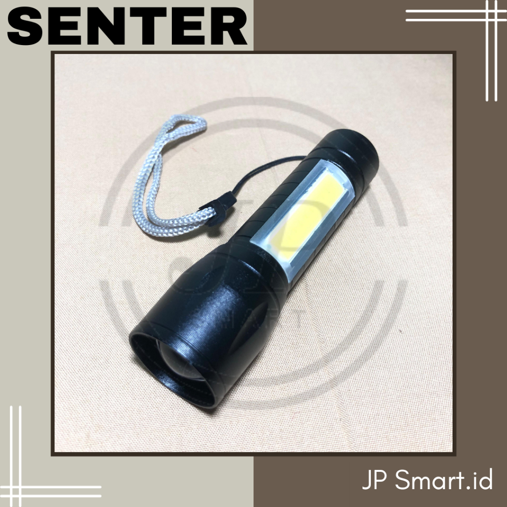 Jual Universal Senter Swat Mini Zoom Super Terang COB LED Flash light Zoom Police Rechargeable 3 ...