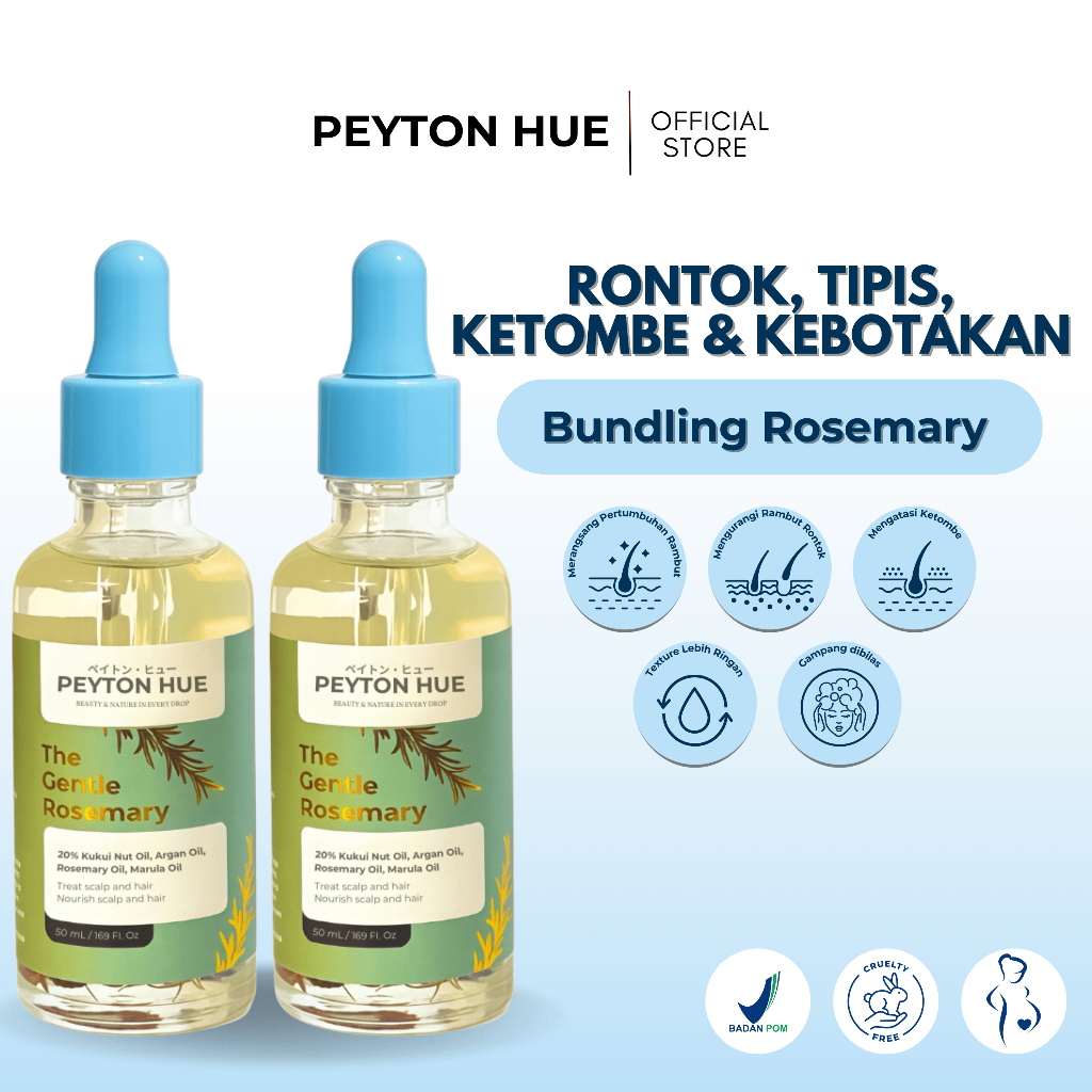 Jual PEYTON HUE - Bundle 2 The Gentle Rosemary Hair Oil - Minyak Serum ...