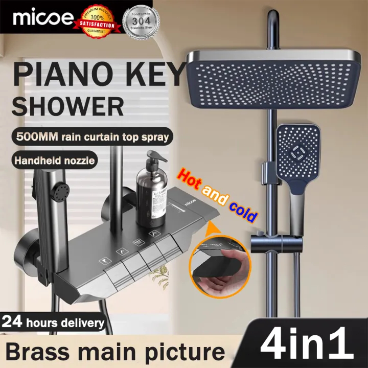 Jual Shower Kamar Mandi 4 Dalam 1 Smart Shower set 4 in 1 tampilan digital suhu konstan Set ...
