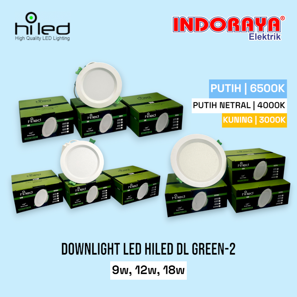 Jual Lampu Downlight LED HILED Green-2 - Pilihan Daya & Warna Cahaya ...